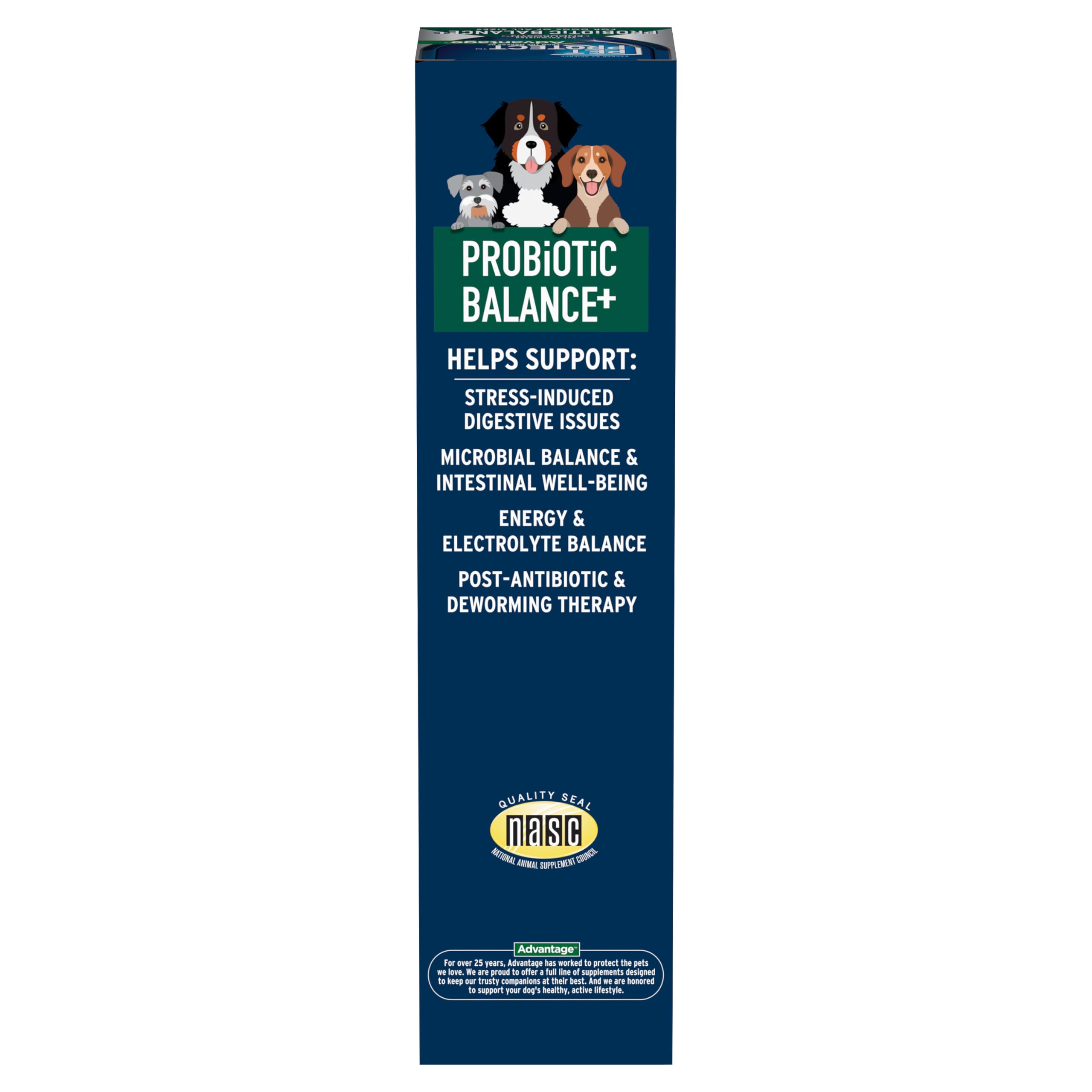 Bundle of K9 Advantix II Large Dog 21-55 lbs. 6-Mo Supply + Pet ProtectProbiotic Balance+ Dog Supplement | Oral Gel | 32g