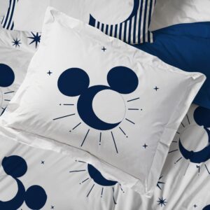 Jay Franco Disney Mickey Mouse Twin Comforter Set - 5 Piece Bedding Includes Sheet Set & Pillow Covers - Super Soft Cozy Celestial Bedding