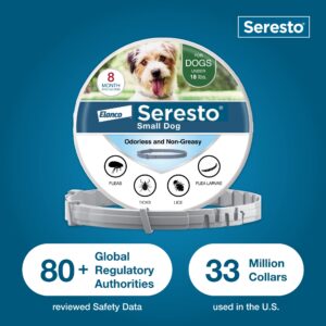 Bundle of Seresto Small Dog Collar for Dogs Under 18 lbs. + Pet Protect Probiotic Dog Supplement Oral Gel 32g