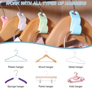 50 PCS Space Saving Hanger - Clothes Hanger Connector Hooks, Stacking Hanger Hooks Space Saver, Plastic Closet Organizers and Storage Hanger Extender for Heavy Duty Cascading Connection Hook (White)