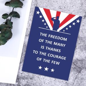 Thank You for Your Service Card Veterans Day Gift Bulk Veteran Gifts for Coast Guard Military Retirement Gifts Appreciation Thank You Card for Army Marines Navy BCT AIT Christmas Thanksgiving Day Gift 1Pcs