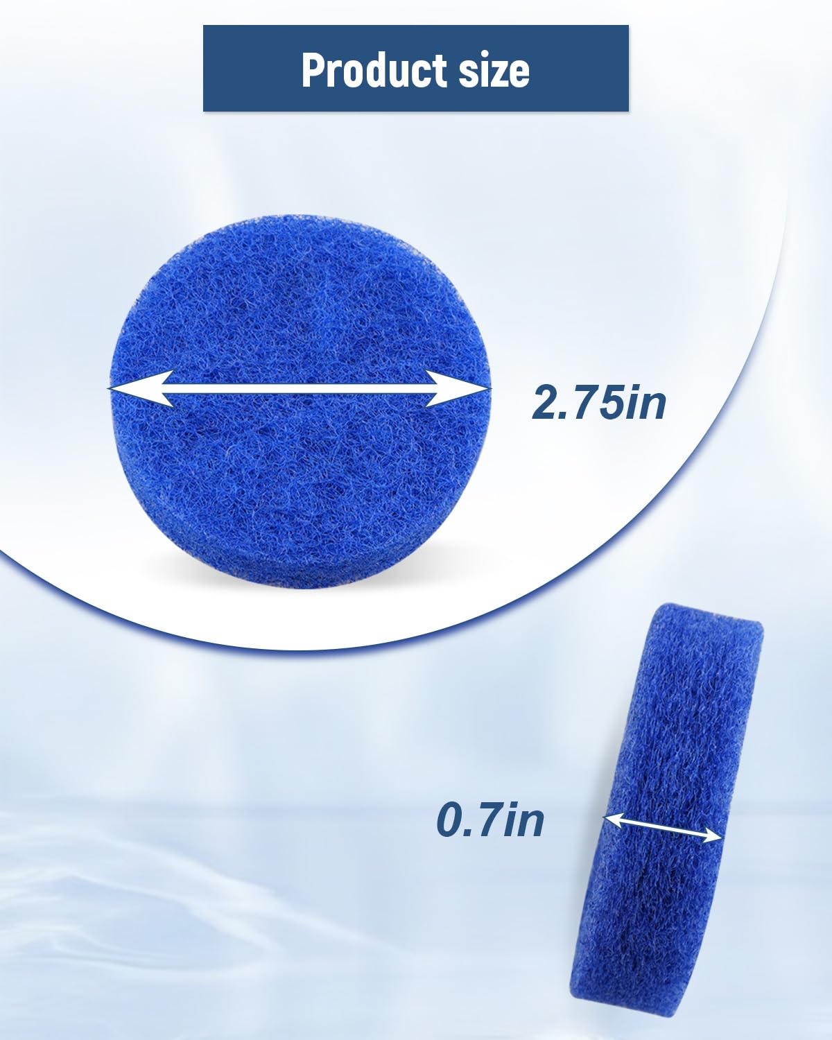 6PCS Scrub Pad Fit for Black & Decker PKS160 Power Scrubber, Power Scrubber Scrub Pad Replaces 90511586 Blue