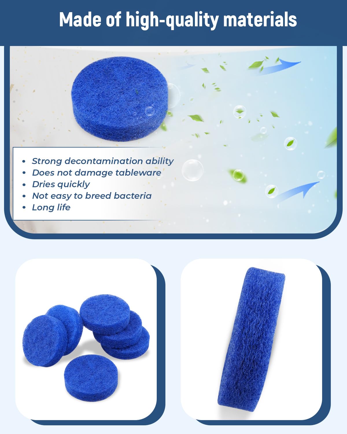 6PCS Scrub Pad Fit for Black & Decker PKS160 Power Scrubber, Power Scrubber Scrub Pad Replaces 90511586 Blue