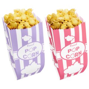 [100-pcs] 1 oz lavender popcorn bags + [100-pcs] 1 oz pink paper popcorn bags - customizable - bundle