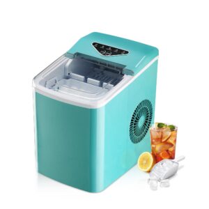 rosmena ice maker countertop, 30lbs/24h ice maker machine, 9 cubes in 6 mins, self-cleaning ice makers with basket and scoop, portable small ice maker, 2 sizes of bullet ice for home kitchen office