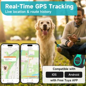 GPS Tracker for Dogs and Cats with Health Monitor and GPS Dog Fence, Eye Wipes for Pet, No Monthly Fee, Mini GPS Pet Tracker, 200 Count Cat Dog Eye Wipes Tear Stain Remover, Presoaked Eye & Face Wipes