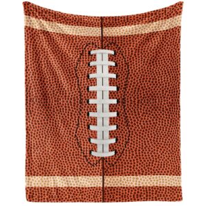 football throw blanket - soft flannel sports football blankets for girls boys kids football lovers - warm rugby throw blankets for all season lap, chair, sofa - 50"x40"