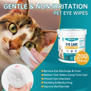 GPS Tracker for Dogs and Cats with Health Monitor and GPS Dog Fence, Eye Wipes for Pet, No Monthly Fee, Mini GPS Pet Tracker, 200 Count Cat Dog Eye Wipes Tear Stain Remover, Presoaked Eye & Face Wipes