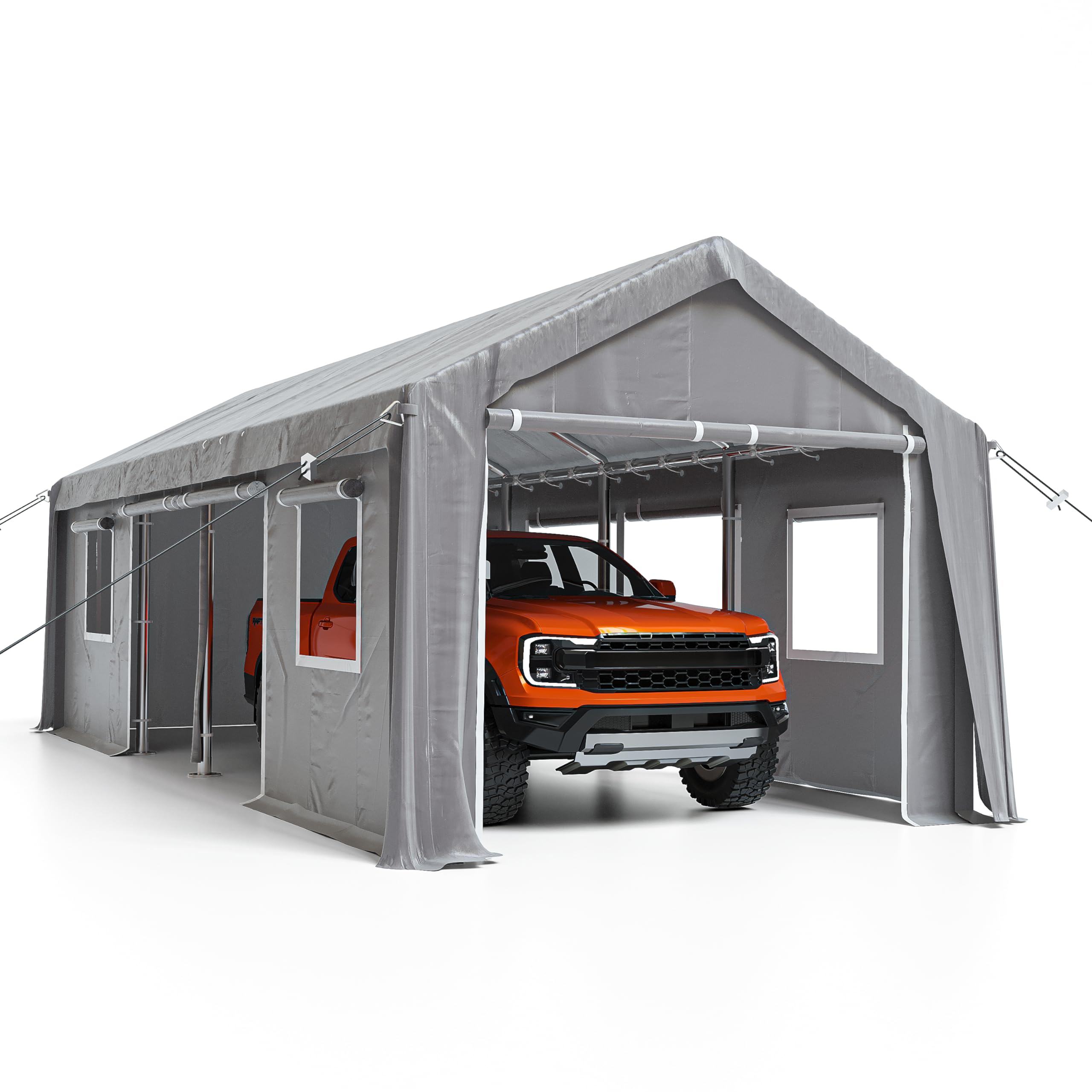 GarveeLife Carport Sidewall 1020-1320-200G-Gray Two Sides