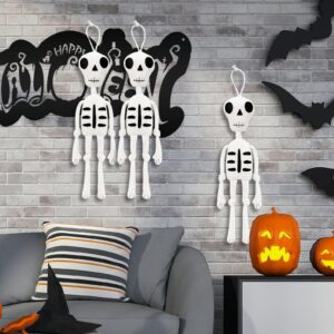 Halloween Decor Throw Pillows: Cute Plush Skeleton Halloween Pillow, Halloween Stuffed Skull Pillow Human Skeleton Decorations Indoor for Kids Home Sofa Bed Office Couch Living Room (18inch)