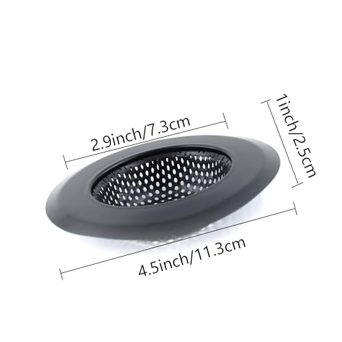 Septe 2 pieces of 4.5inch black sink filters, suitable for Bathroom Bathtub