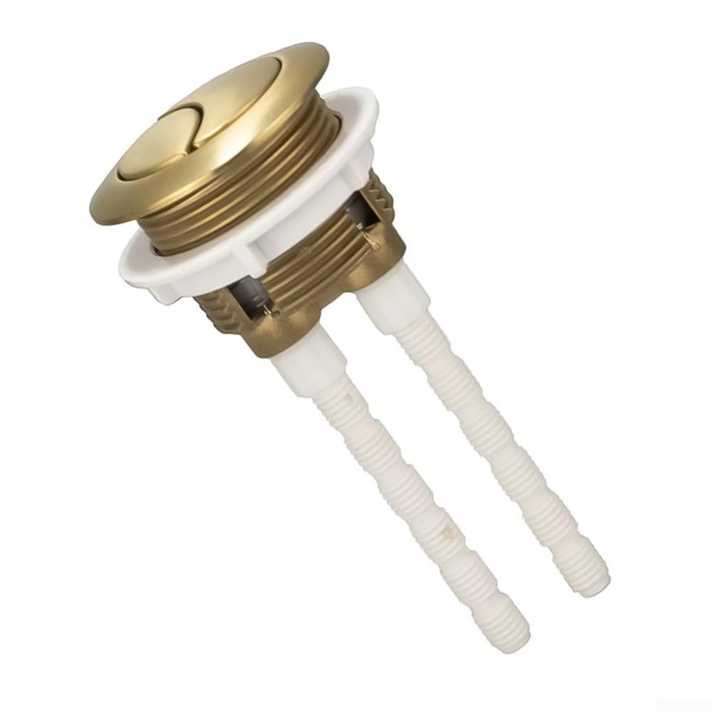 1pcs Brushed Brass Gold Toilet Flush Cistern Button Close Coupled 38mm Toilet Push Flush Valve ABS Dual Flush Button Bathroom