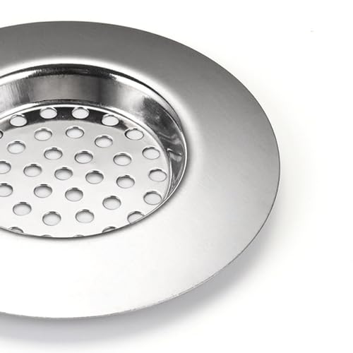 Sink Drain Strainer, 3 Inch Diameter Stainless Steel Clog Prevention Easy to Clean Bathroom Sink Stopper Filter, Multifunctional Kitchen Sink Drain Strainer for Bathtub