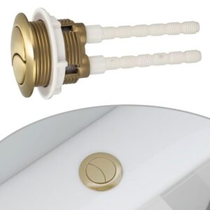 1pcs Brushed Brass Gold Toilet Flush Cistern Button Close Coupled 38mm Toilet Push Flush Valve ABS Dual Flush Button Bathroom