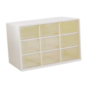 Colaxi Mini Drawer Organizer for Desk Desktop Storage Box Jewelry Storage Case Beads Organizer for Office Supplies Vanity Art Supply, White