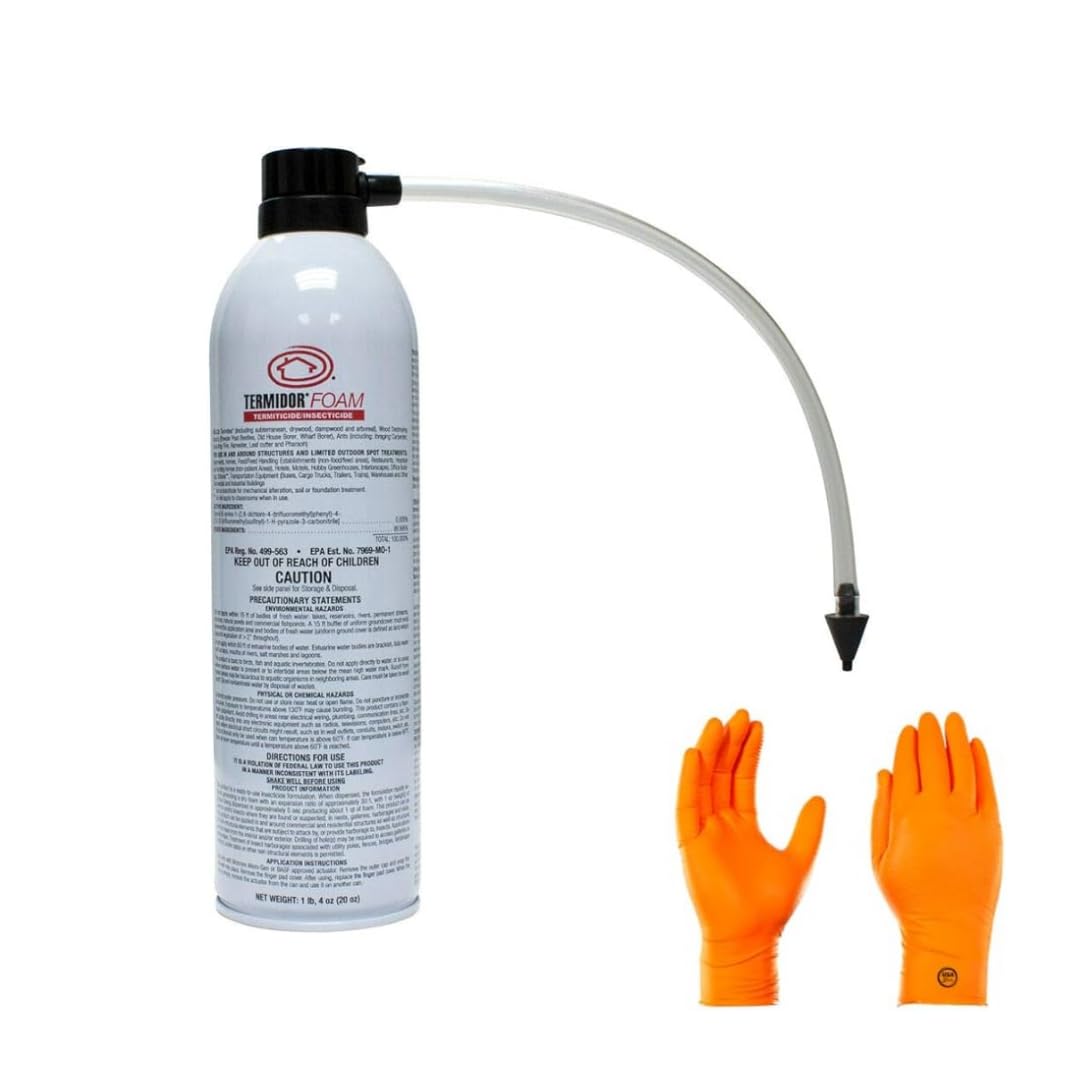 Termidor Foam 16 oz | Premium USA Supply Gloves for Safe Eradication | USA Supply Pest ID Card