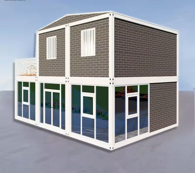 S.E.Q Double Story Fully Equipped prefab Expandable Container House, Luxury Home Stairs Included 2-3 bedrooms,1 Kitchen,1 Bathroom 30 ft