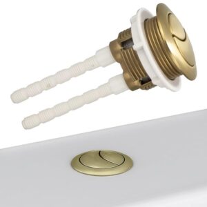 1pcs Brushed Brass Gold Toilet Flush Cistern Button Close Coupled 38mm Toilet Push Flush Valve ABS Dual Flush Button Bathroom