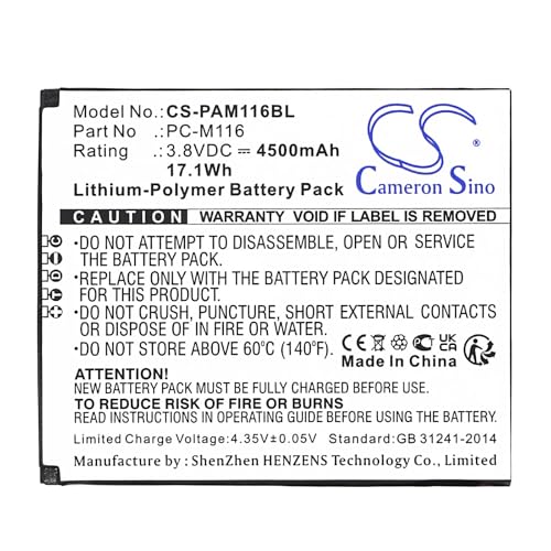 VI VINTRONS Battery for Pax X3S, X5, PC-M116,