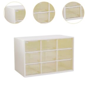 Colaxi Mini Drawer Organizer for Desk Desktop Storage Box Jewelry Storage Case Beads Organizer for Office Supplies Vanity Art Supply, White