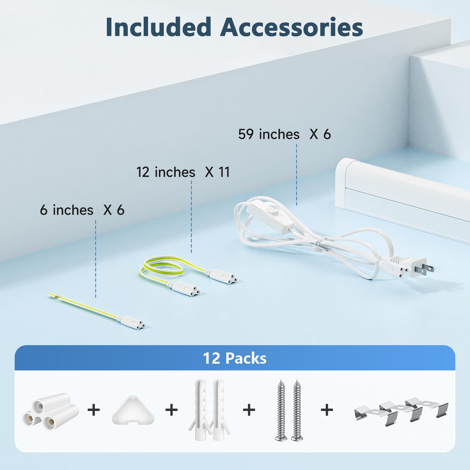 SHINESTAR 32-Pack Linkable T5 LED Shop Light 4FT, 6500K Super Bright, Shop Lights for Garage, Corded Electric with ON/Off Switch, Plug and Play