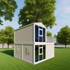 S.E.Q Double Story Fully Equipped prefab Expandable Container House 20ft, Luxury Home Stairs Included 4-6 Rooms 1 Kitchen,1 Bathroom Free Bed Set