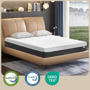 Gelsea 10 Inch King Mattress in a Box, Memory Foam Mattress,Green Tea Infused,Hypoallergenic Bamboo Charcoal,Made in USA,King Size Bed,76" X 80" X 10"