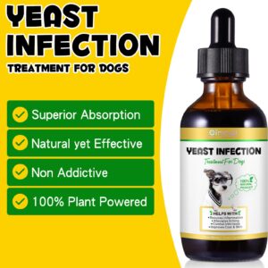 Natural Yeast Infection Treatment for Dogs - Supports Healthy Itch Relief & Inflammation - Dog Ear Infection Treatment & Allergy Relief - Itch Relief for Dogs, Dog Ear Treatment for Infections-2 fl oz