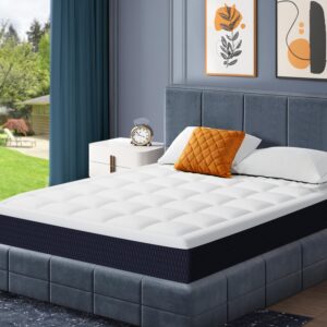 ldlon 8 inch queen size gel memory foam mattress, breathable pillowtop mattress in a box for pressure relief, certipur-us certified, fiberglass-free