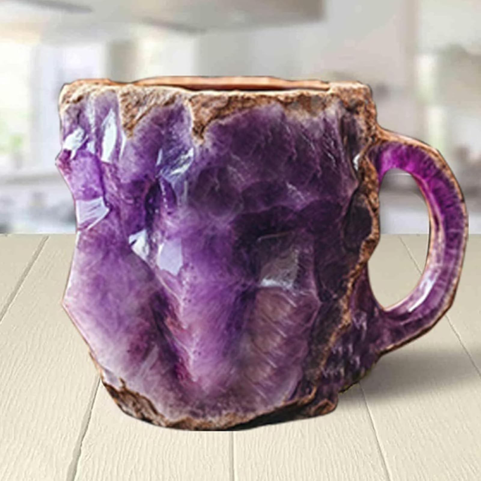 ERHNGL Mineral Crystal Coffee Mugs, 2024 New Multi-Colored Mineral Crystal Coffee Mug, Elegant Crystal Gift for Home & Office 1pcs