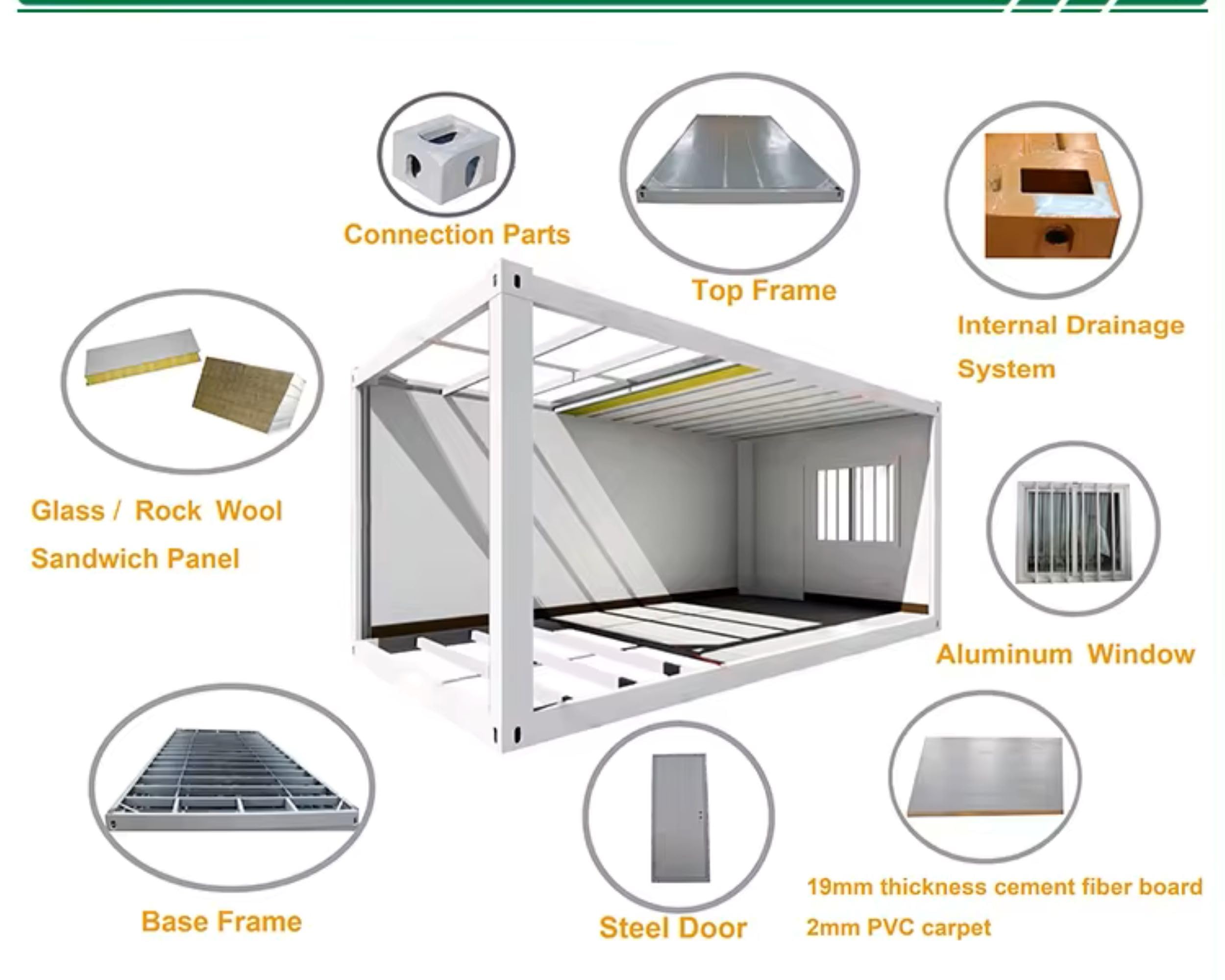 S.E.Q Double Story Fully Equipped prefab Expandable Container House 20 ft, Luxury Home Stairs Included 2 Bedroom 1 Kitchen 1 Bathroom Free Bed