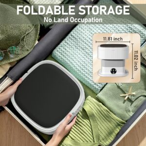 Portable Washing Machine Mini 11L Portable Washer Small Washing Machine 60w Folding Lavadora Portatil Dryer Foldable Compact Clothes Laundry Apartment Underwear Travel Camping