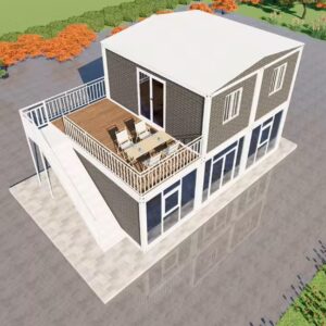 S.E.Q Double Story Fully Equipped prefab Expandable Container House, Luxury Home Stairs Included 2-3 bedrooms,1 Kitchen,1 Bathroom 30 ft