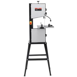 VEVOR Benchtop Band Saw, 10-Inch, Dual-Speed (560 & 1100 RPM), 370W 1/2HP Motor, Includes Metal Stand, Work Light, Fence, and Miter Gauge for Wood, Aluminum, Plastic Crafting