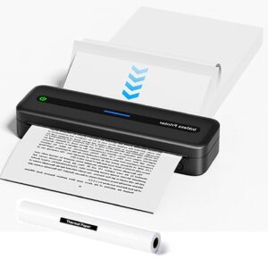 Zoolion 1 Wireless Portable Printer & 1 Thermal Paper Roll 8.5"x11" & 100 Folded Thermal Paper 8.5"x11"