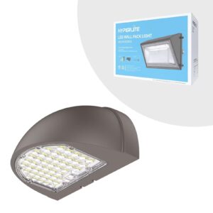 hyperlite led wall pack light 48w/64w/80w and 120w with photocell, 5000k for warehouse yard barn shop factory