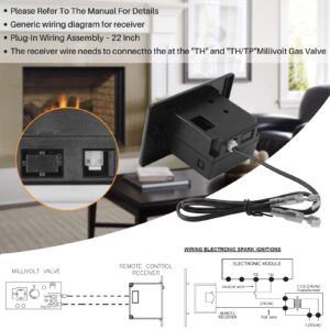 New Upgrade Fireplace Remote Control Thermostat Kit, Millivolt Gas Valve Fireplaces and Stoves, for skytech Ambient Majestic monessen Vermont etc, 5 Year Warranty