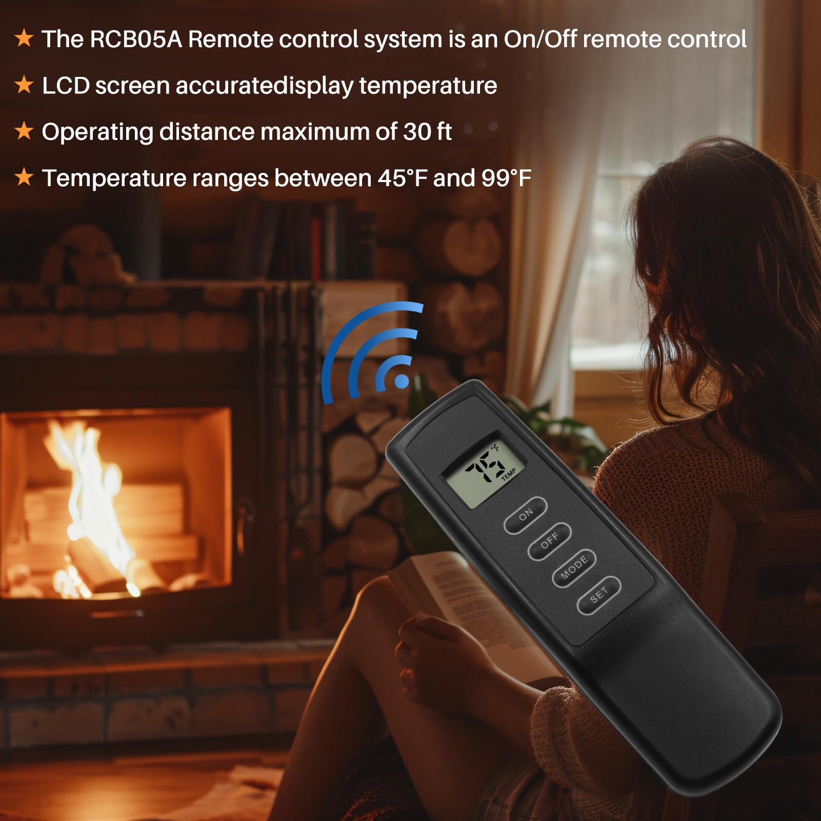 New Upgrade Fireplace Remote Control Thermostat Kit, Millivolt Gas Valve Fireplaces and Stoves, for skytech Ambient Majestic monessen Vermont etc, 5 Year Warranty