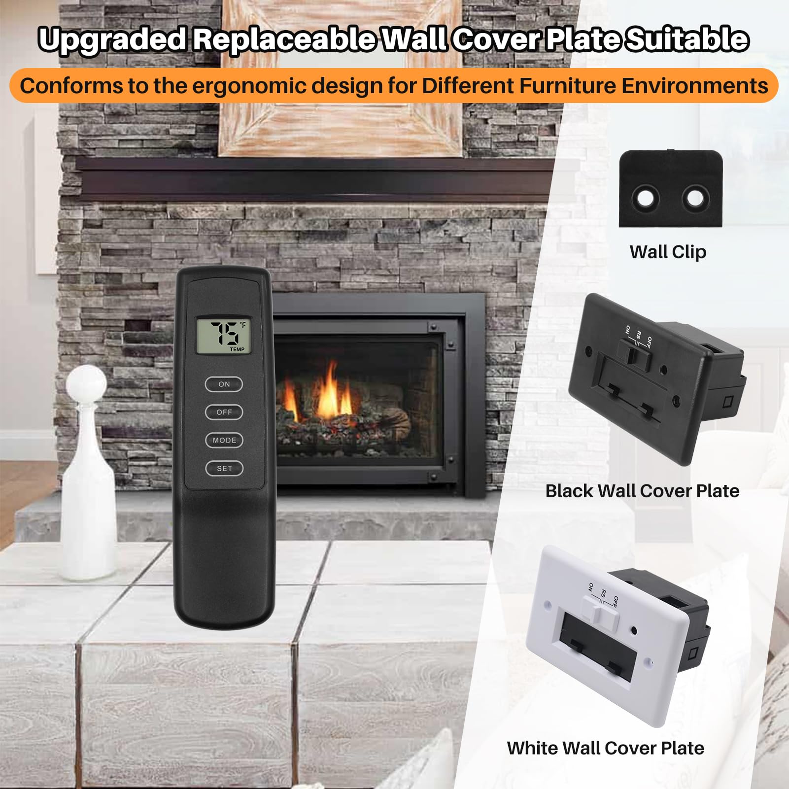 New Upgrade Fireplace Remote Control Thermostat Kit, Millivolt Gas Valve Fireplaces and Stoves, for skytech Ambient Majestic monessen Vermont etc, 5 Year Warranty