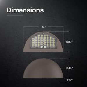 HYPERLITE LED Wall Pack Light 48W/64W/80W and 120W with Photocell, 5000K for Warehouse Yard Barn Shop Factory