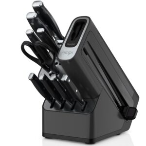 ninja foodi neverdull 10-piece essential knife system with sharpener, stainless steel, compact (k12010)