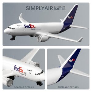 SimplyAir 1/400 FedEx Airplane Model Kits Plastic Airplane Model for Collection and Display