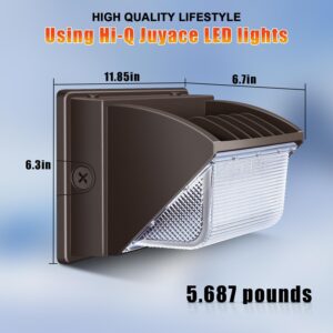 Juyace 150W led Flood Light AND150W LED Wall Pack Light with Photoelectric