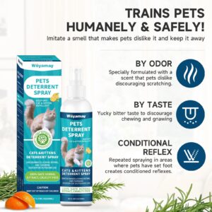 Cat Deterrent Spray, Eye Wipes for Dogs & Cats, Cat Scratch Deterrent for Furniture Indoor & Outdoor, Prevent Scratching, Digging & Chewing, 200 Count Cat Dog Eye Wipes Tear Stain Remover Eye Debris