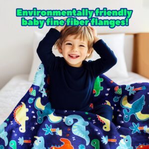 WMBLKT Dinosaur Blanket Glow in The Dark 40"x 50"Dino Blanket Throw Dinosaur Gifts for Kids Boys Girls