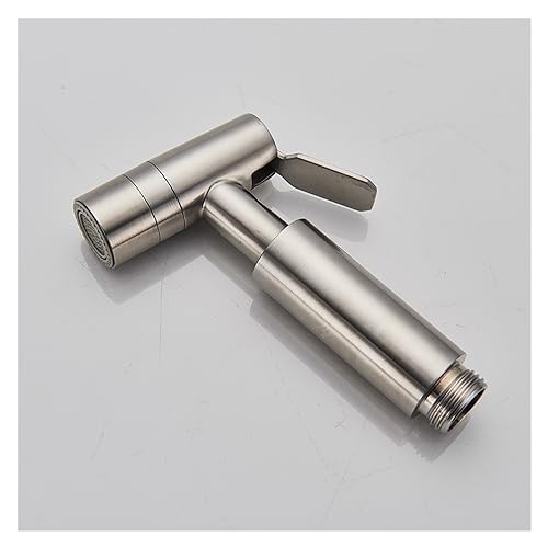 Brushed Nickel Hanging Toilet Bidet Faucet Stainless Steel Handheld Shower Head Faucet Crane Handheld Sprayer Head(Only Bidet Head)