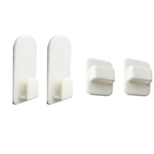 Psdndeww Wall Mount Remote Control Hanger 4 Pcs Self Adhesive Hook Set Holder