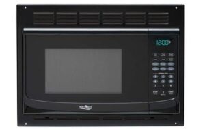 rv black microwave oven with turntable - 1.0 cu. ft. capacity | includes trim kit for easy installation & stylish finish