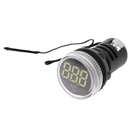 QIXIAMO Temperature Gauge 22mm 50-380V Temperature Measuring Induction Ranging -20-119℃ for Car Houses Offices Workshops