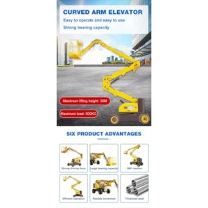 High Security China Boom Lift articulating manlift Small Boom Lifts Used Boom Lift